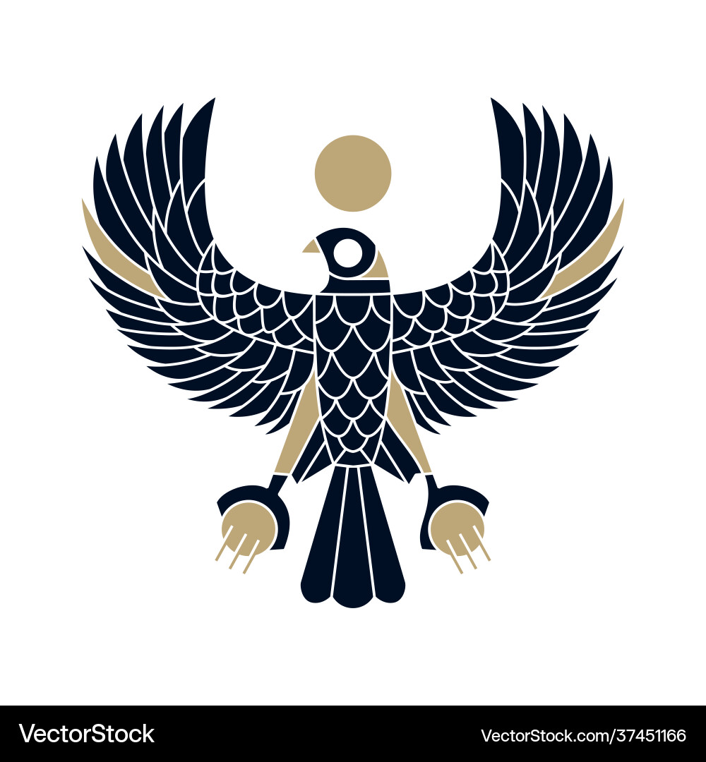 Egyptian Horus Falcon Logo Royalty Free Vector Image