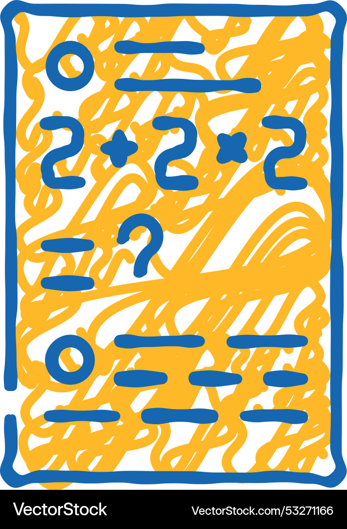 Math problems icon doodle Royalty Free Vector Image