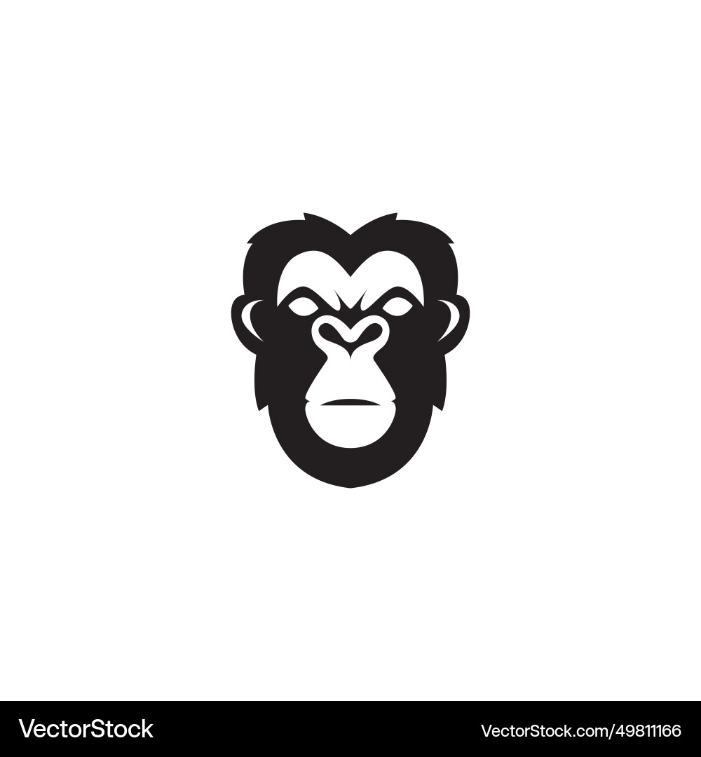 Monkey head icon logo design Royalty Free Vector Image