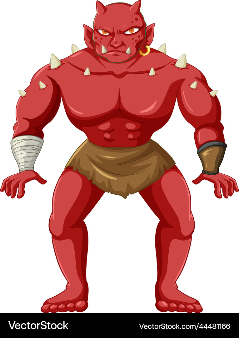 Orc cartoon character isolated Royalty Free Vector Image