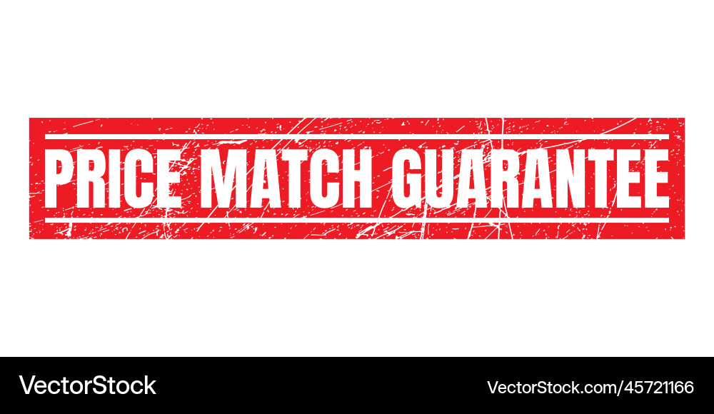 Price match guarantee graphic Royalty Free Vector Image