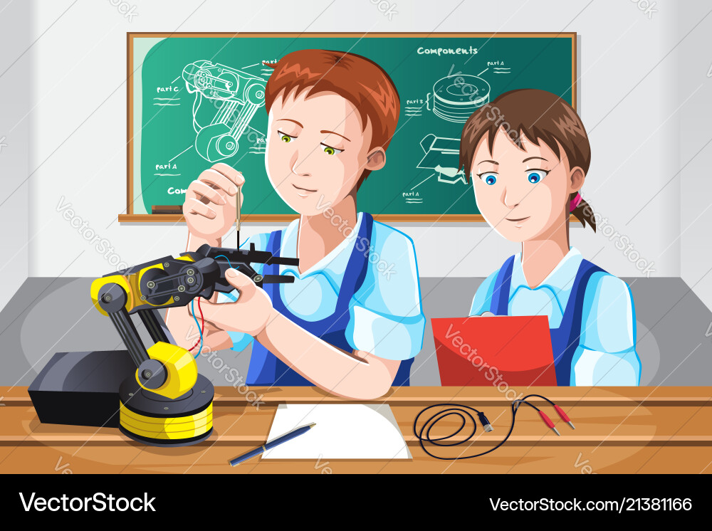 Students in class Royalty Free Vector Image - VectorStock