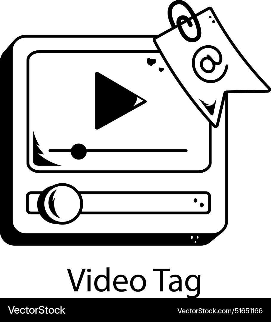 Video tag Royalty Free Vector Image - VectorStock