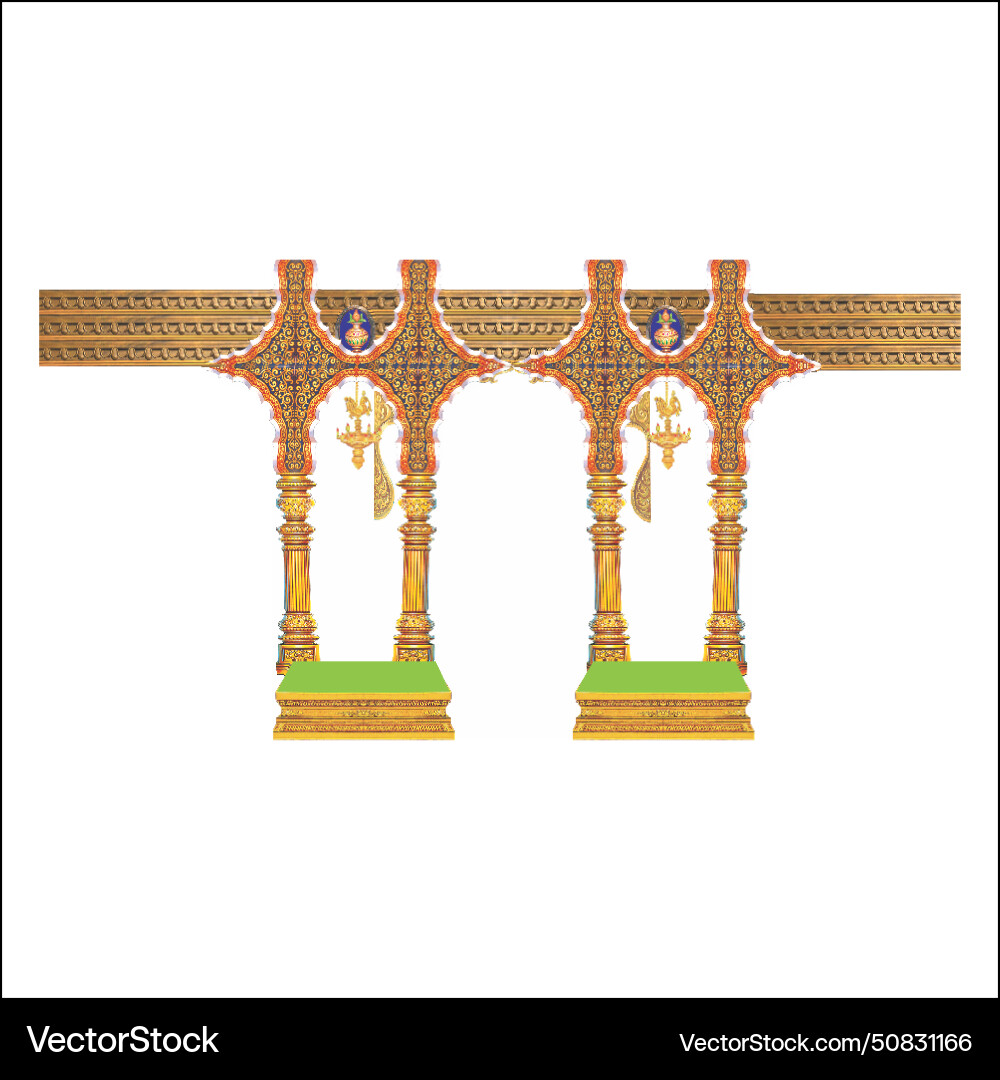 Wedding gate design file 5 Royalty Free Vector Image