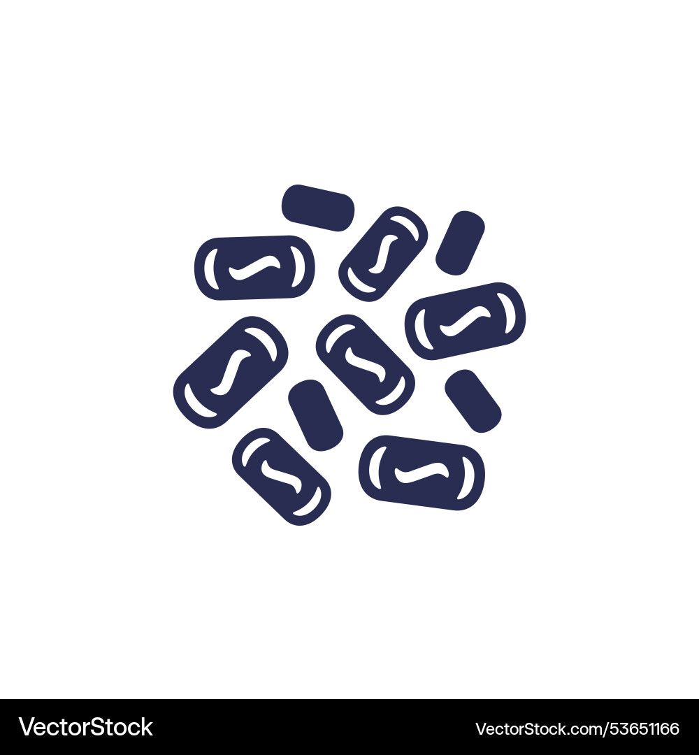 Wood pellets icon on white Royalty Free Vector Image