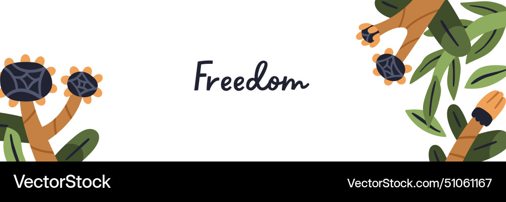 Abstract floral banner design modern whimsical Vector Image