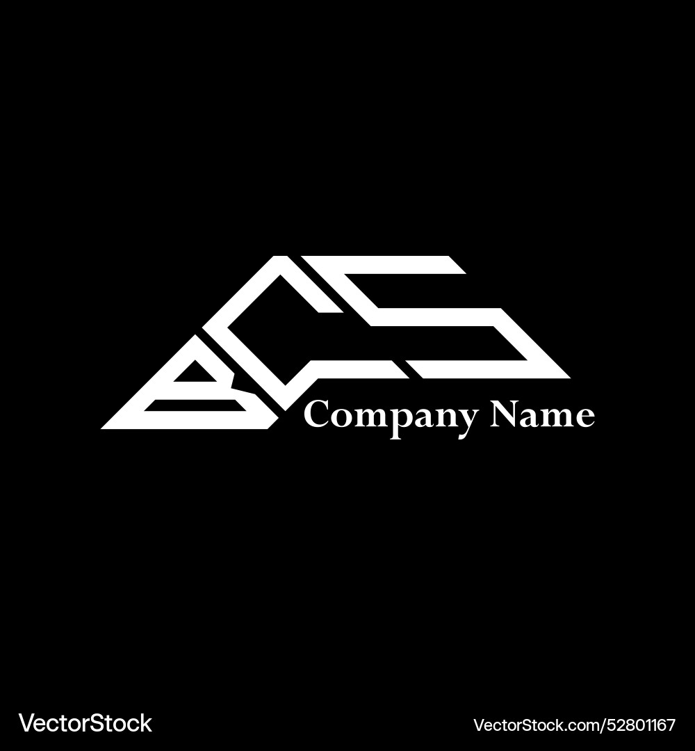 Bcs logo design simple and modern Royalty Free Vector Image