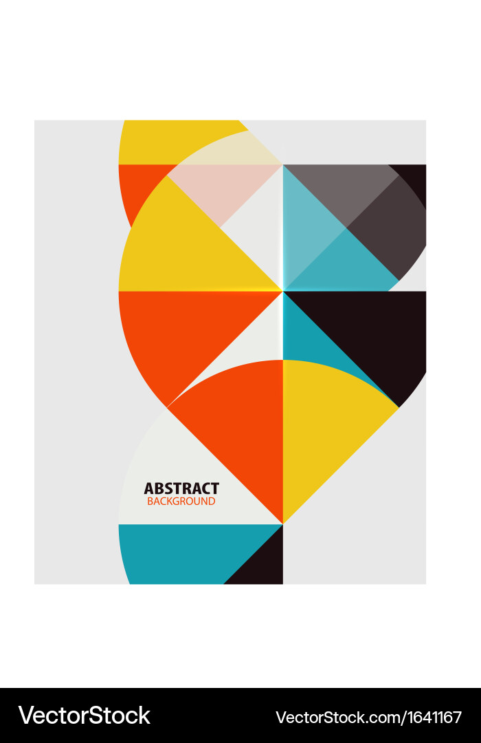 Colorful geometrical modern art minimal template Vector Image