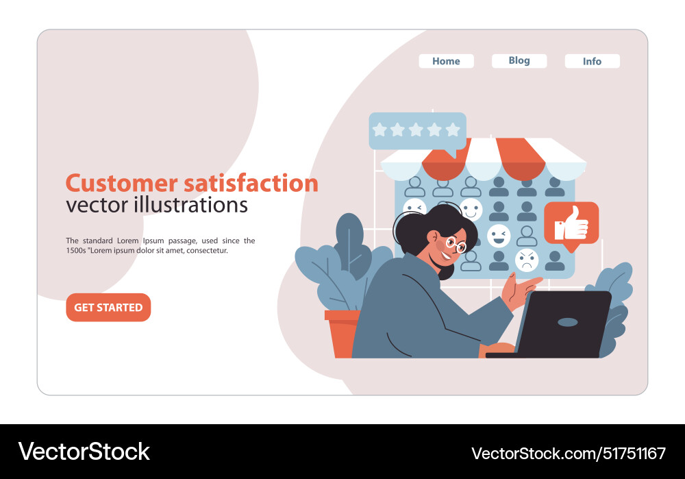 Customer satisfaction concept of a Royalty Free Vector Image