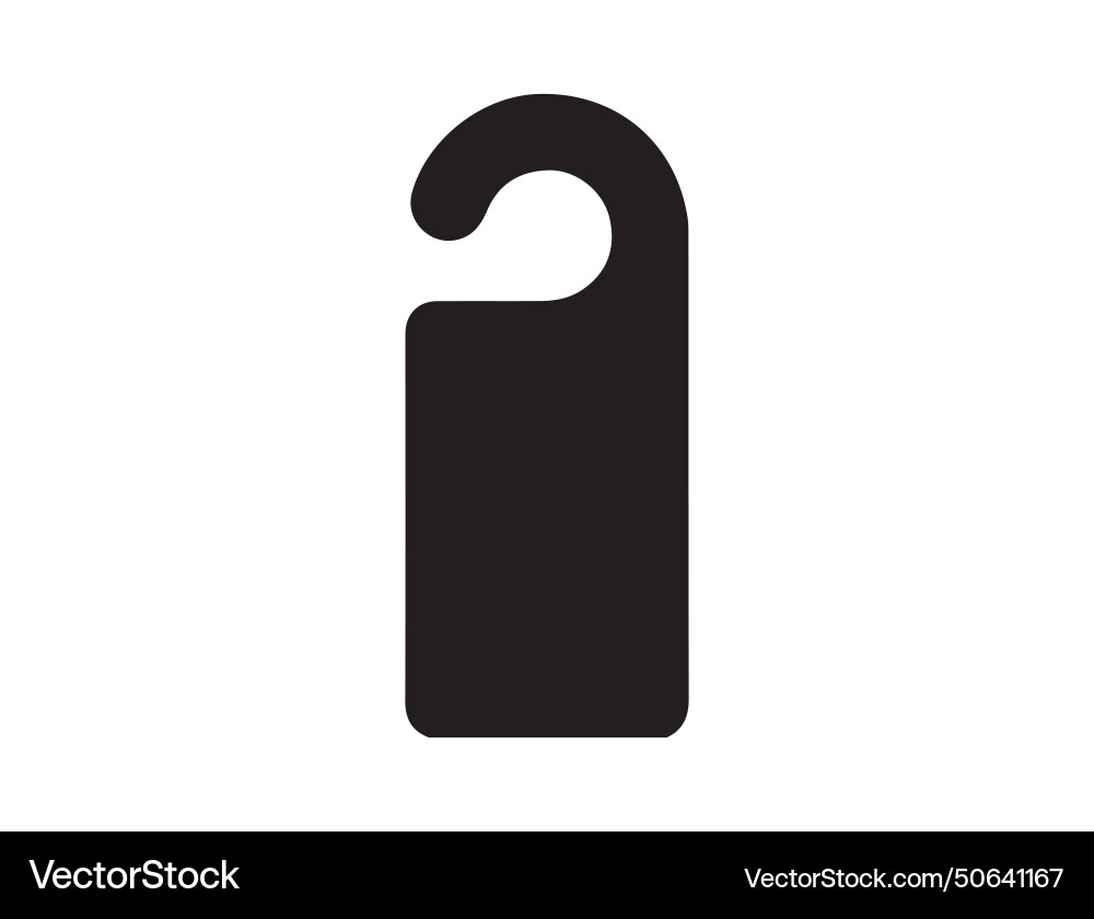 Door hanger silhouette art Royalty Free Vector Image