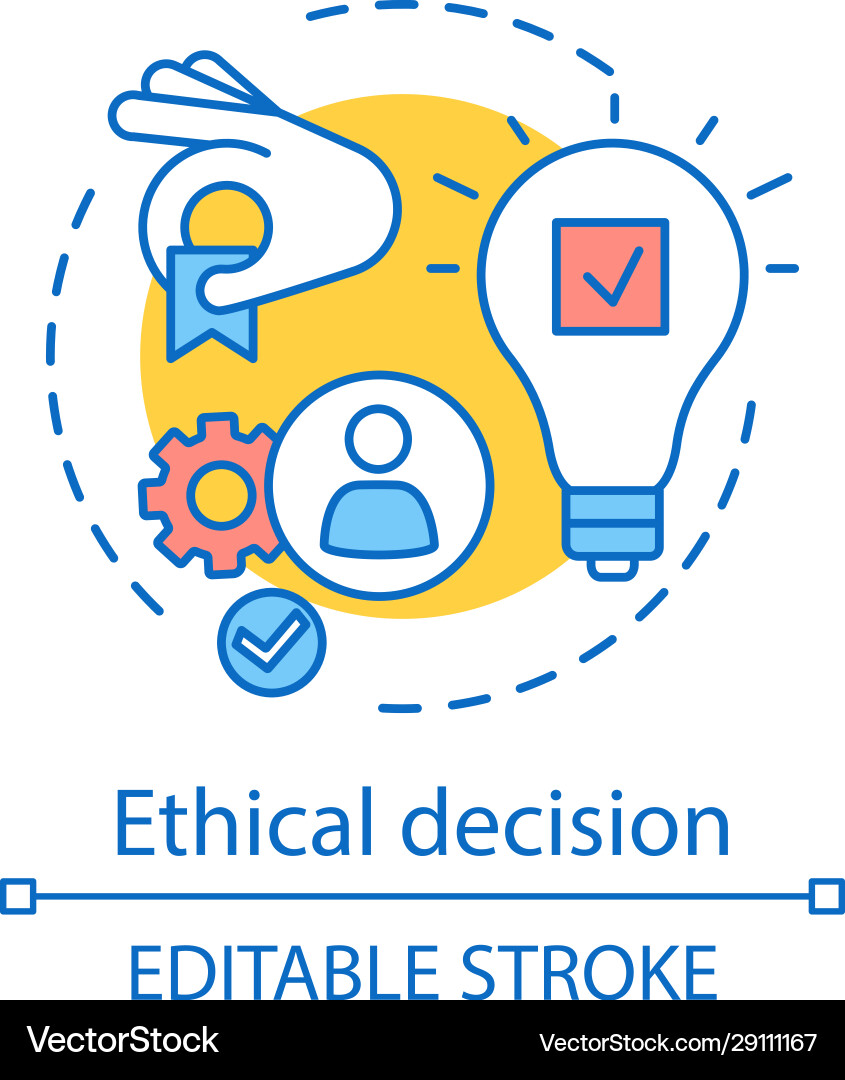 Ethical decision concept icon Royalty Free Vector Image