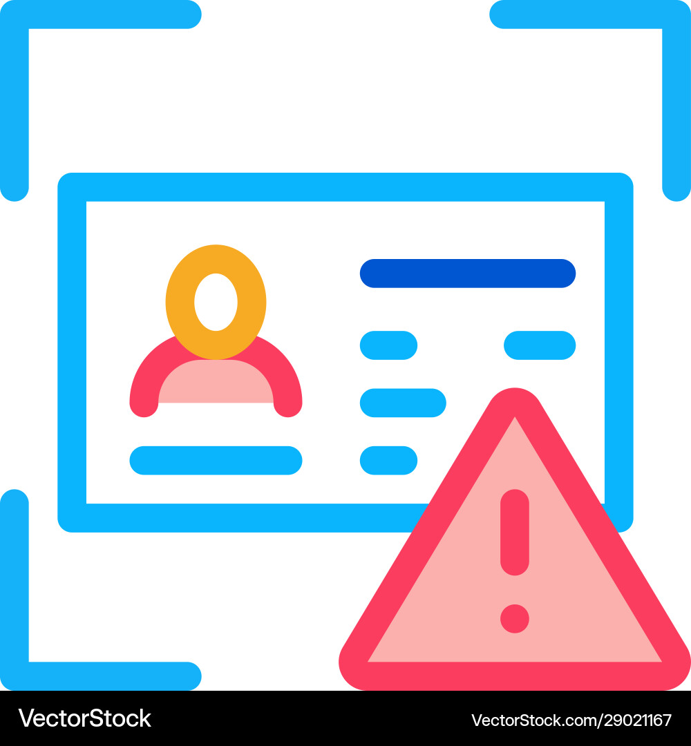 Fake document icon outline Royalty Free Vector Image