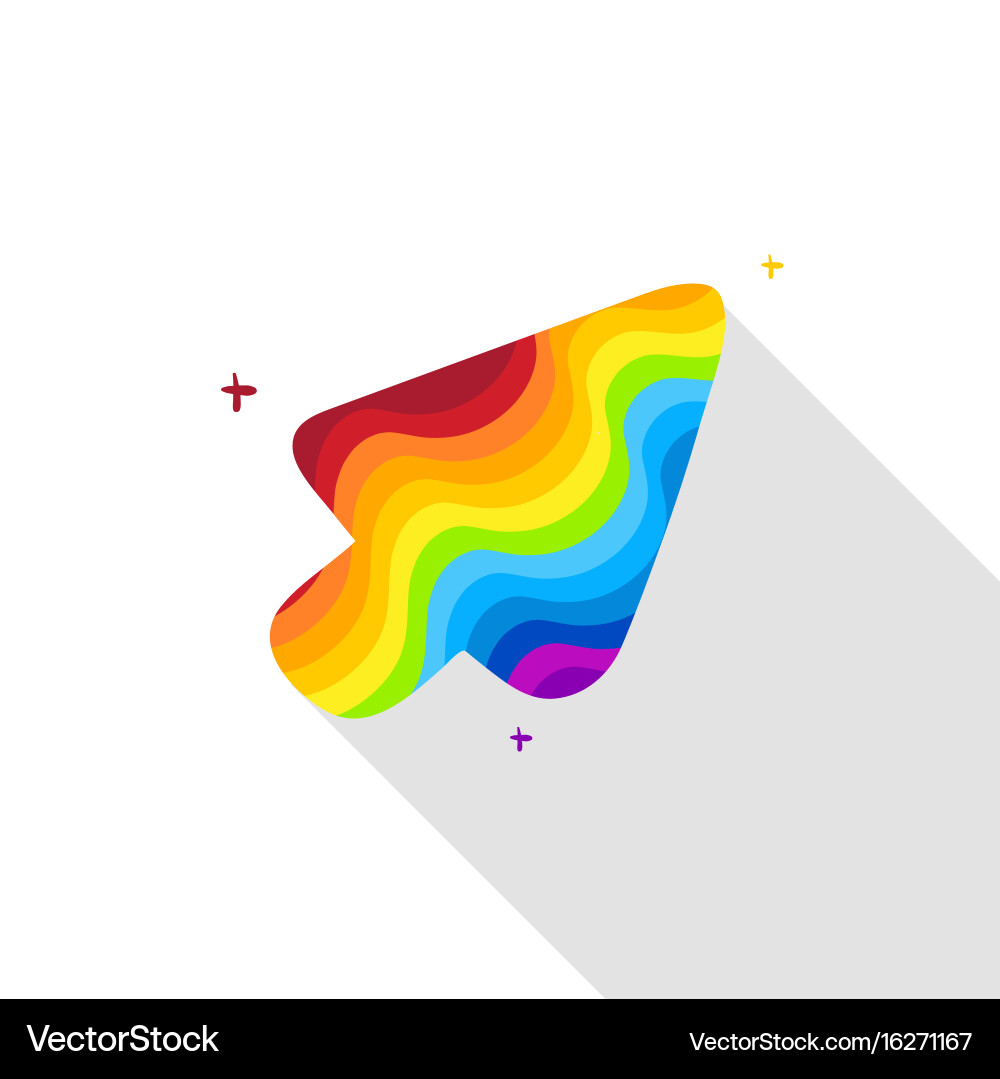 Rainbow cursor Royalty Free Vector Image - VectorStock