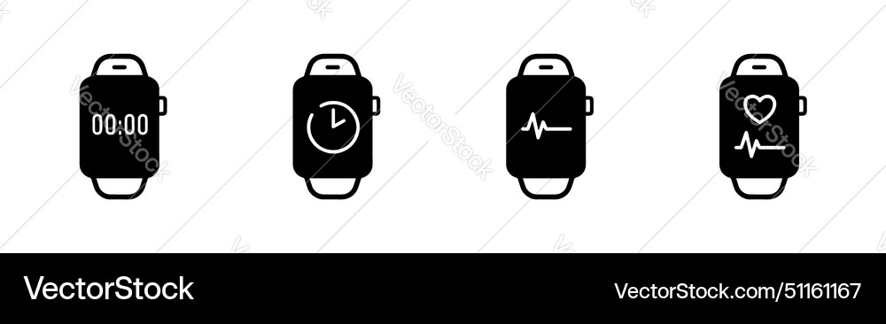 Smartwatch for tracking physical fitness Vector Image