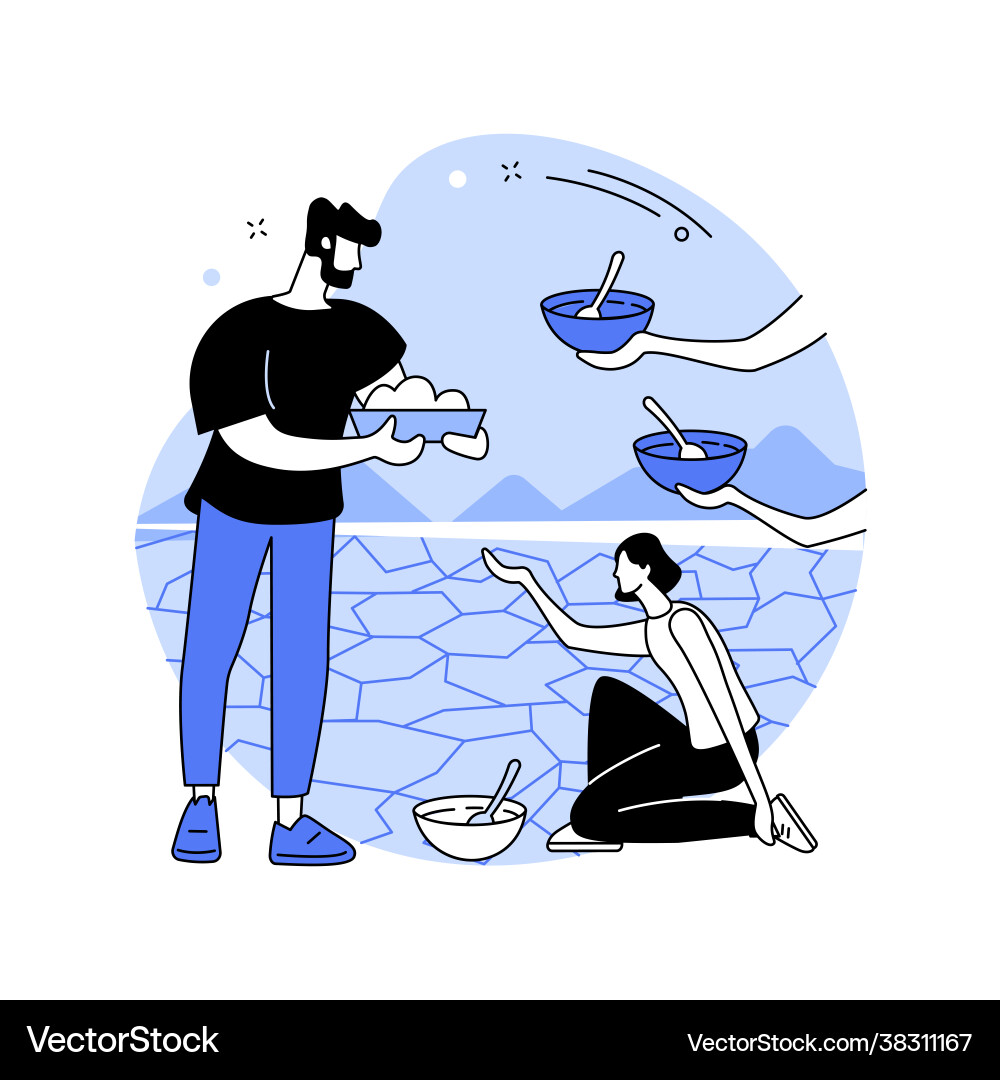 Starvation and malnutrition abstract concept Vector Image