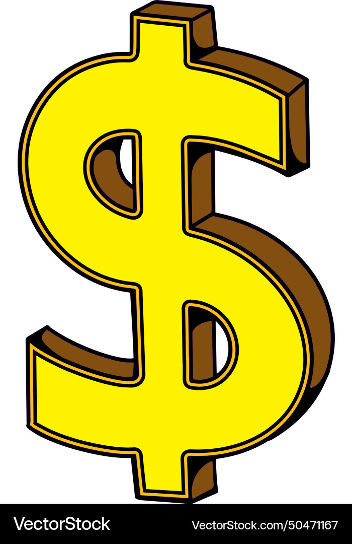 Us doller 3d icon Royalty Free Vector Image - VectorStock