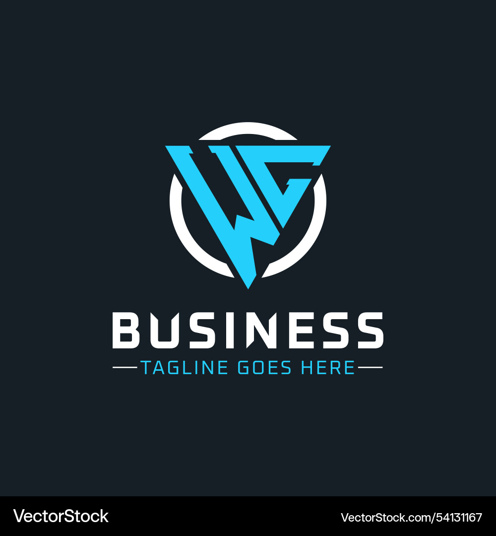 Wc monogram modern initials letter logo design Vector Image