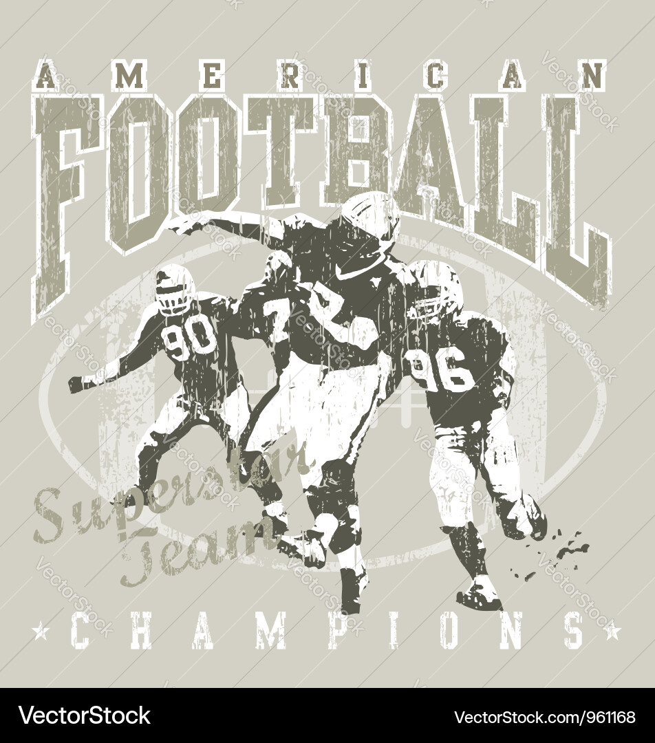 American football Royalty Free Vector Image - VectorStock