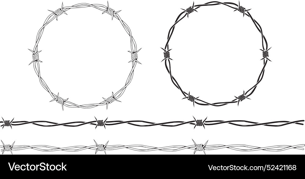 Barbed wire element Royalty Free Vector Image - VectorStock