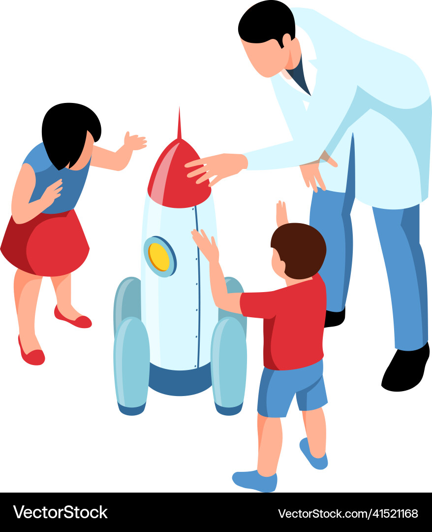 Building first rocket composition Royalty Free Vector Image