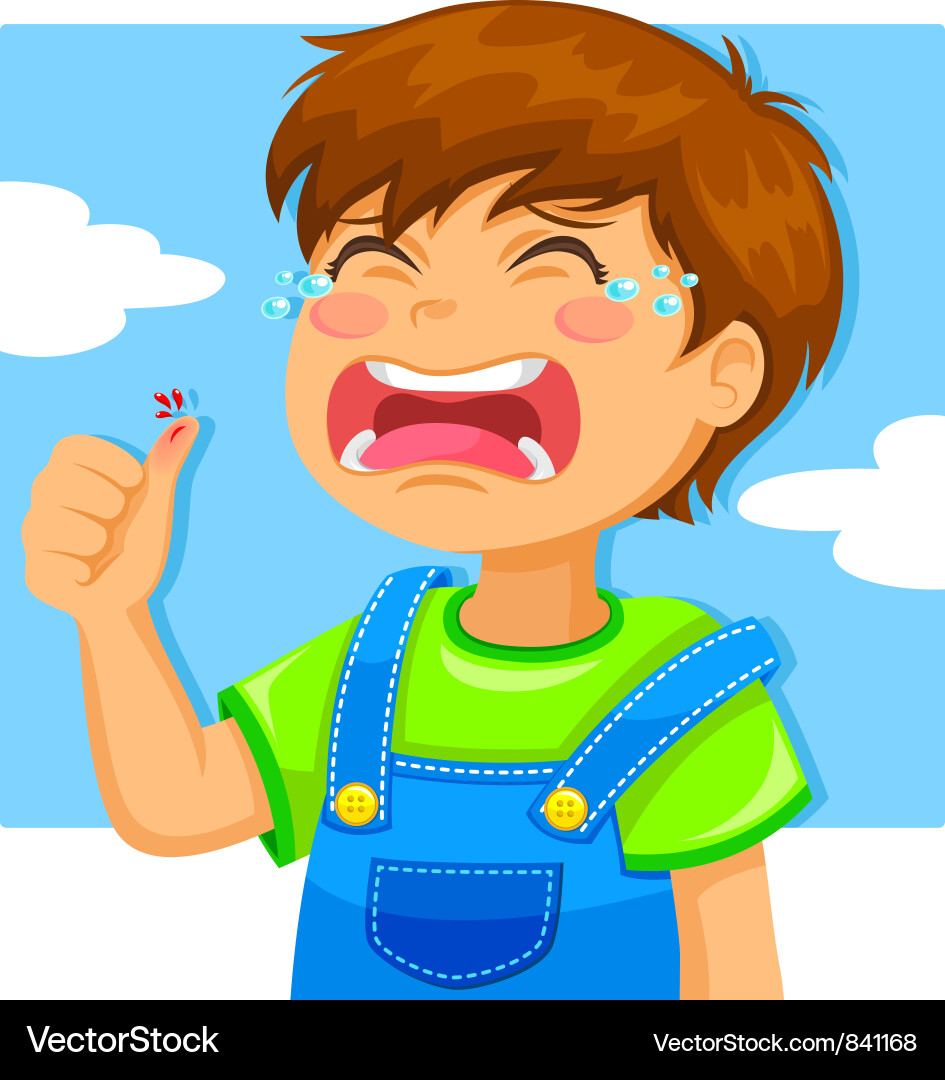 Crying boy Royalty Free Vector Image - VectorStock