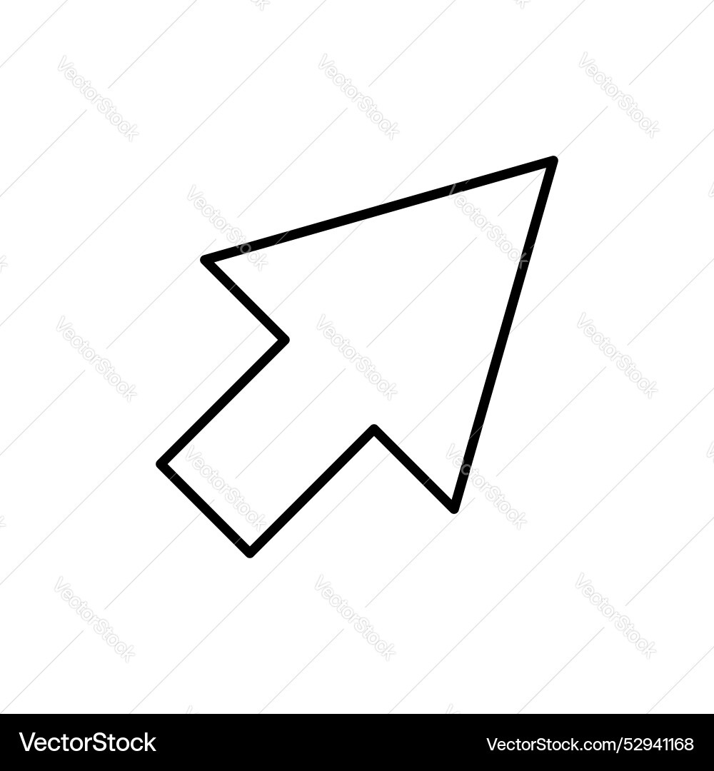 Cursor icon set click arrow symbol web mouse Vector Image