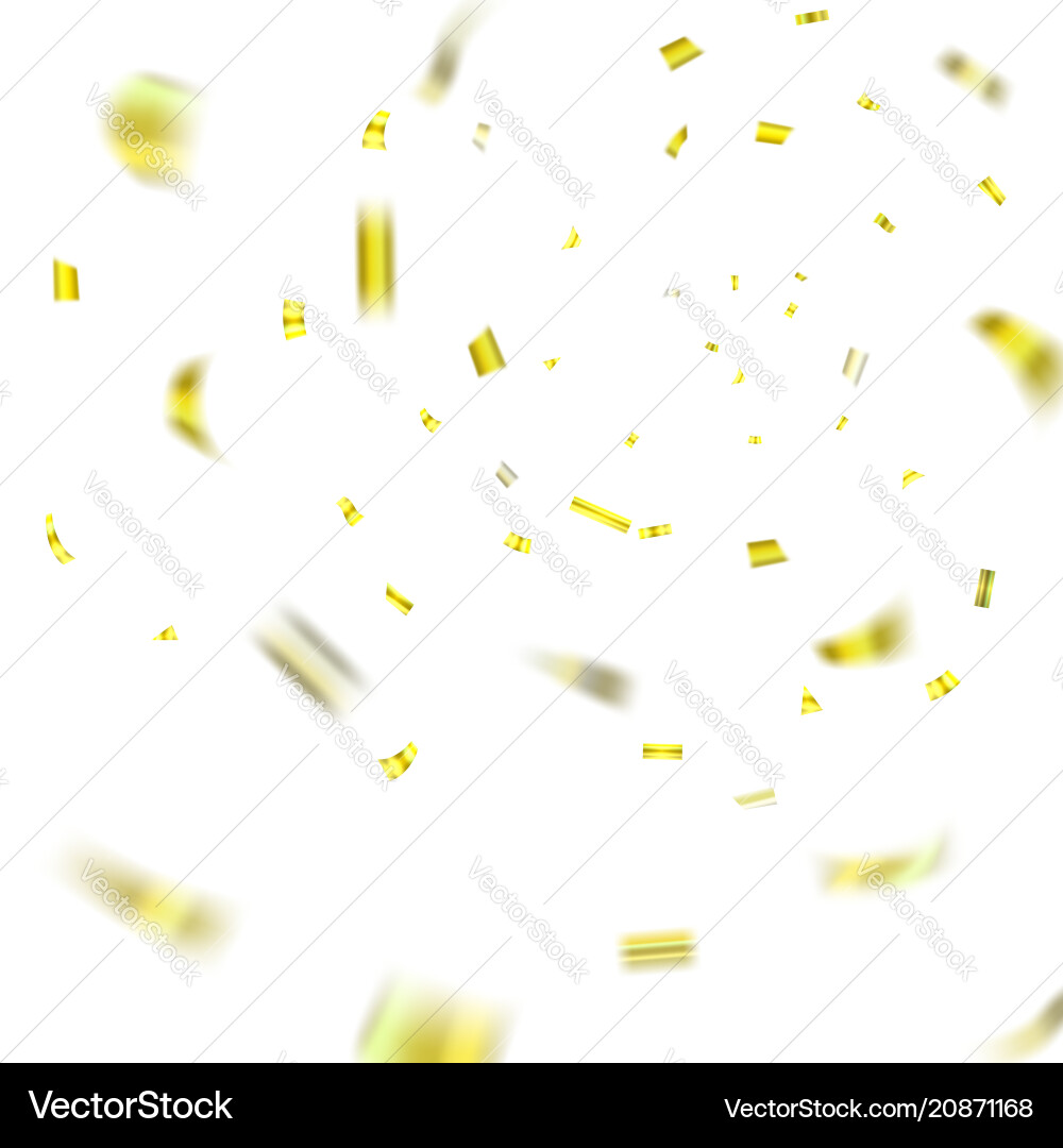Gold confetti explosion celebration isolated Vector Image