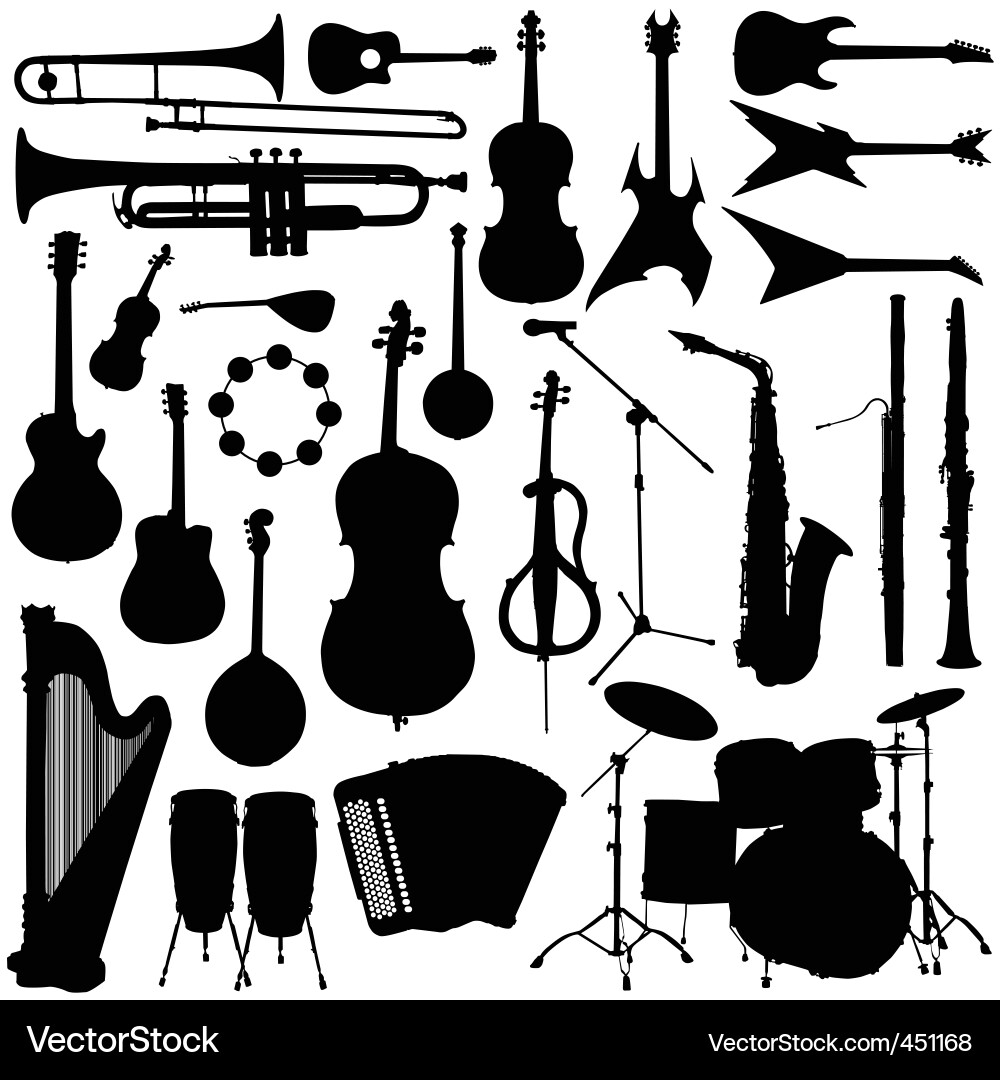 Music Instrument Collection Royalty Free Vector Image