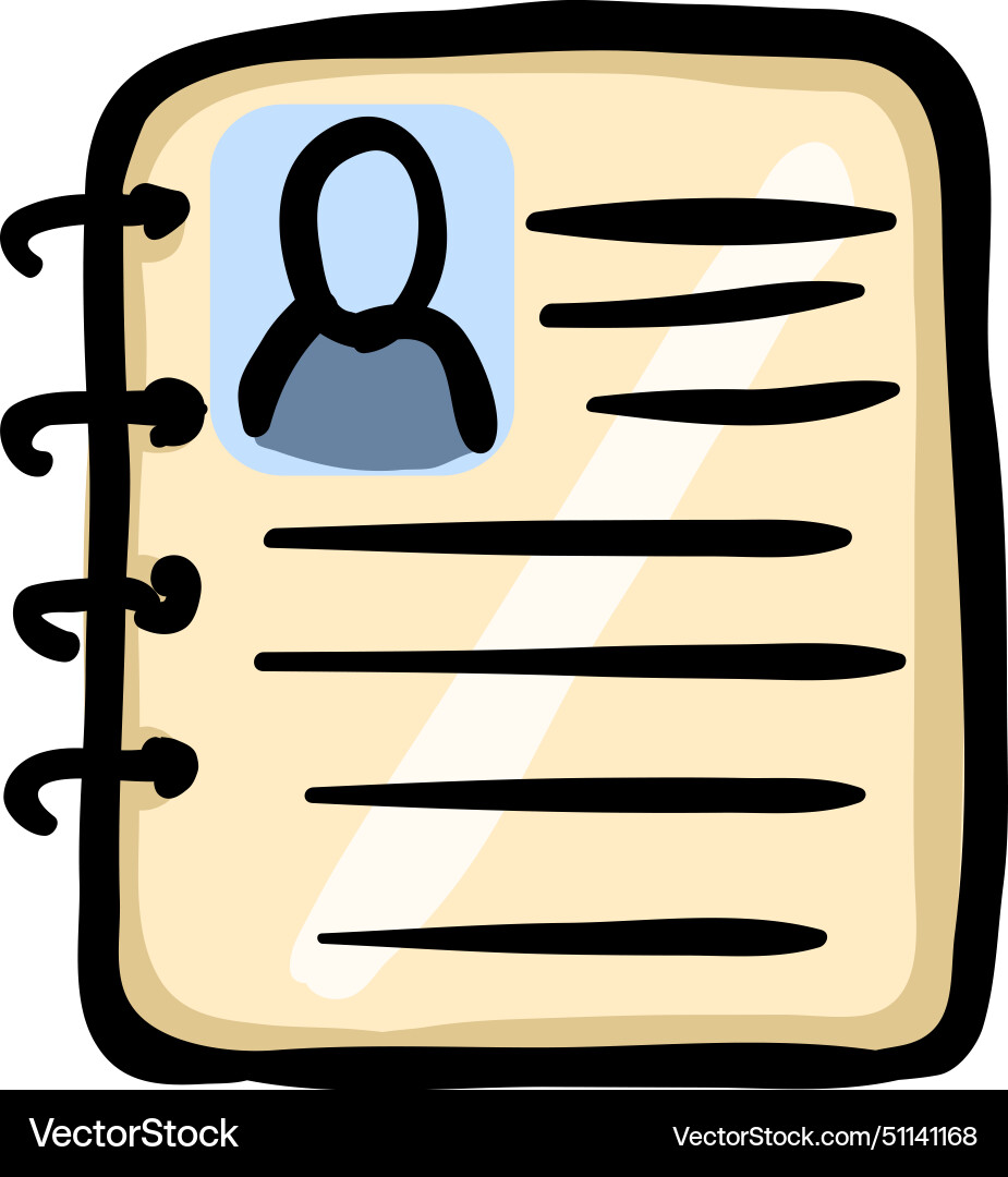 Personal information - hand drawn doodle icon Vector Image