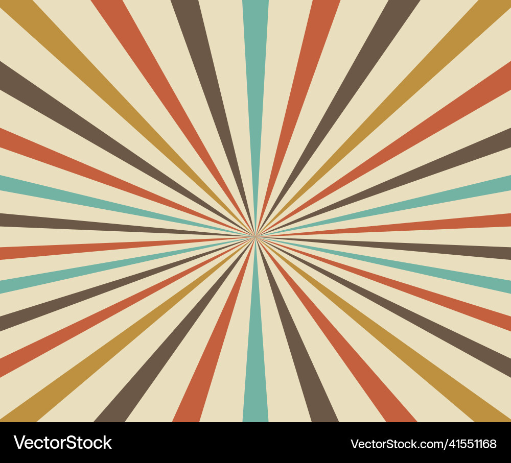 Sunburst ray retro background sun Royalty Free Vector Image