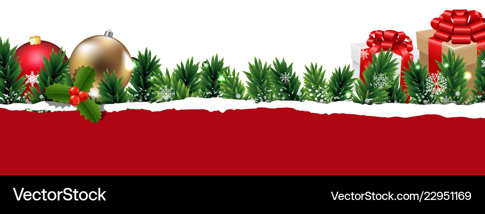 Border with gift box Royalty Free Vector Image
