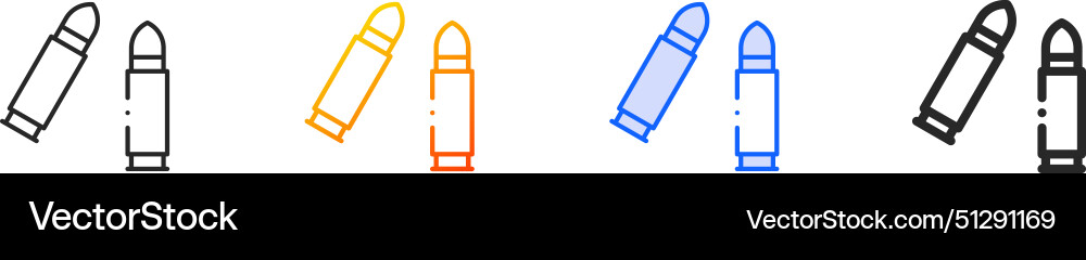 Bullets iconthin linear gradient blue stroke Vector Image