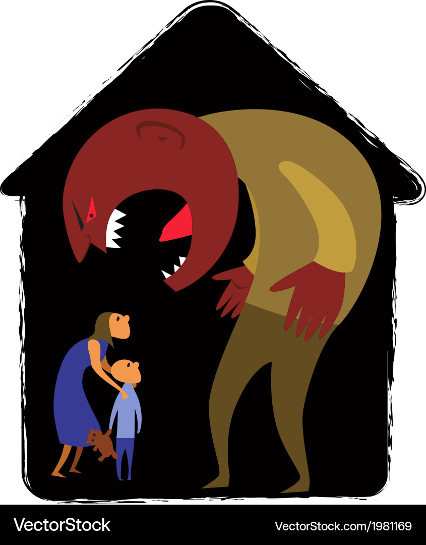 Domestic abuse Royalty Free Vector Image - VectorStock