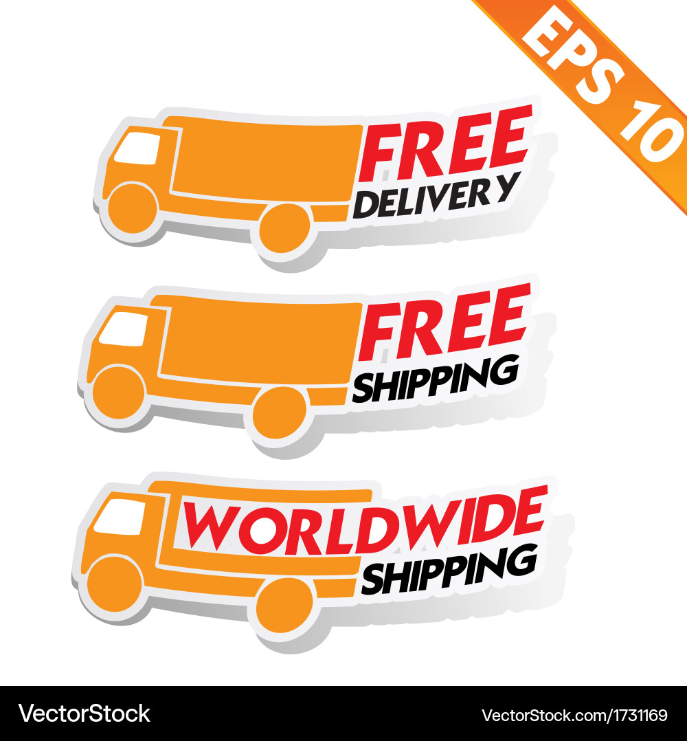 Free delivery logistic advertising transportation Vector Image