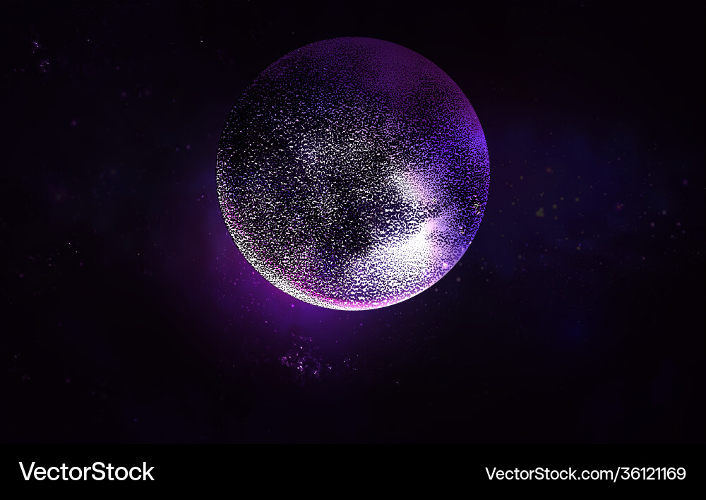 Full moon isolated on dark background magic Vector Image