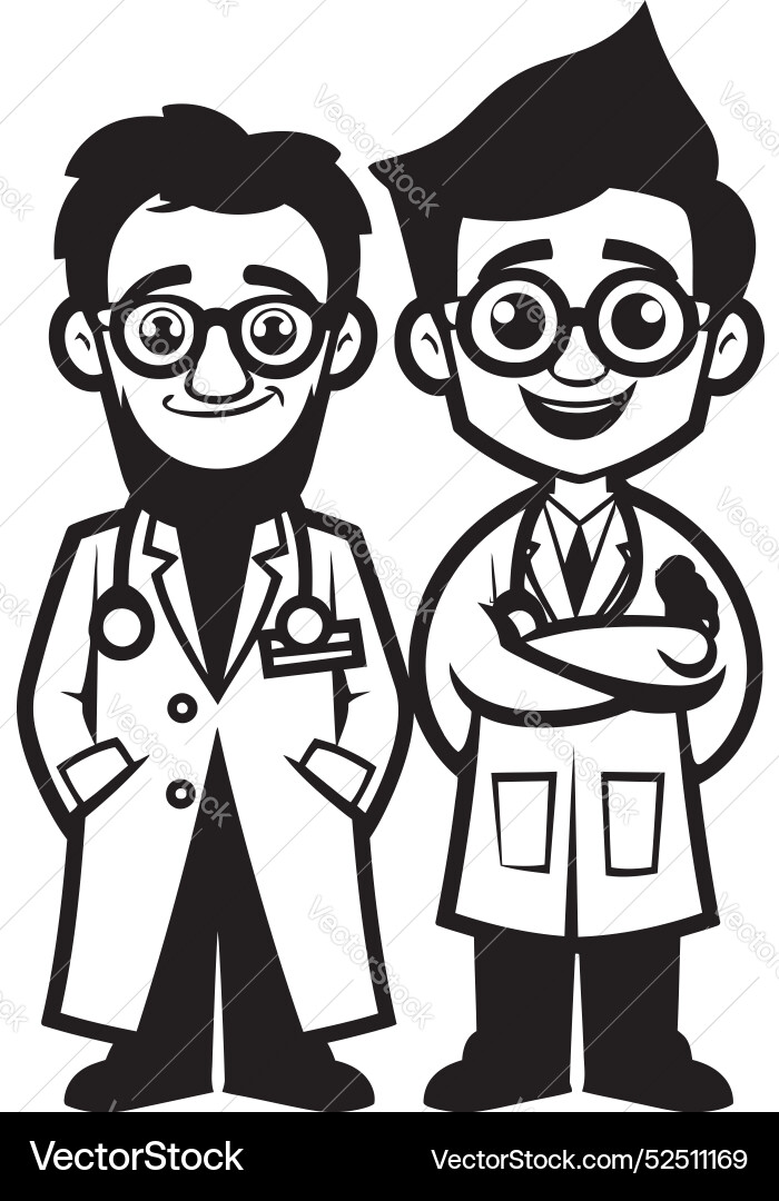 Healing journey doctors path with patients Vector Image