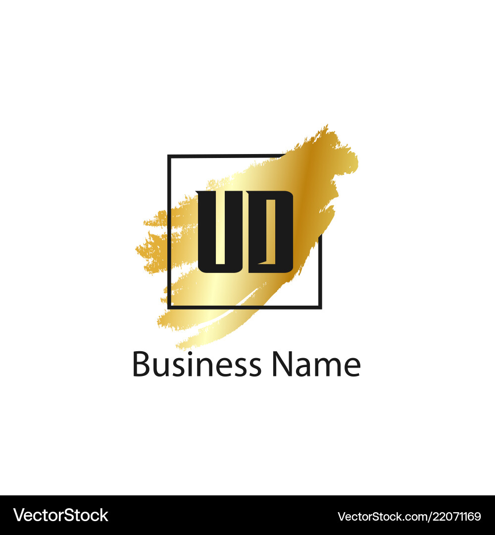 Initial letter ud logo template design Royalty Free Vector