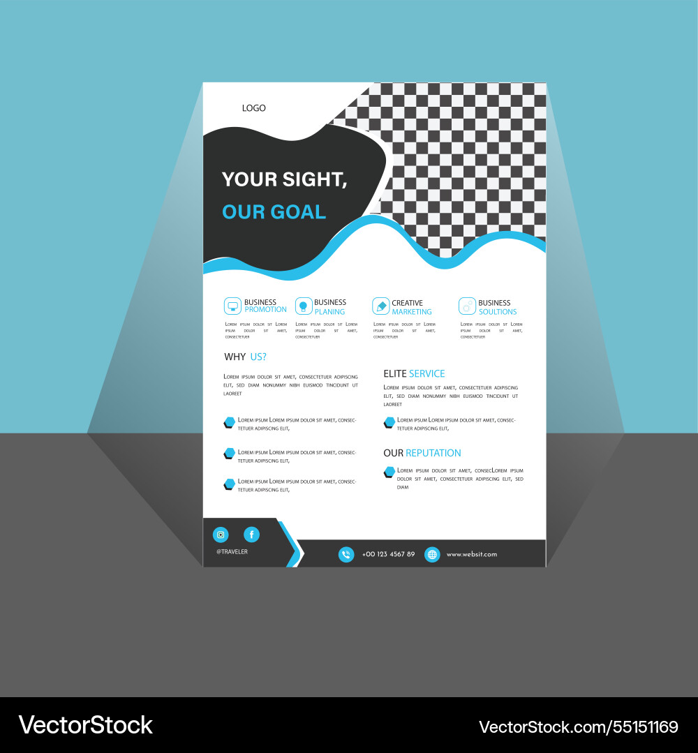 Print modern minimal flyer Royalty Free Vector Image