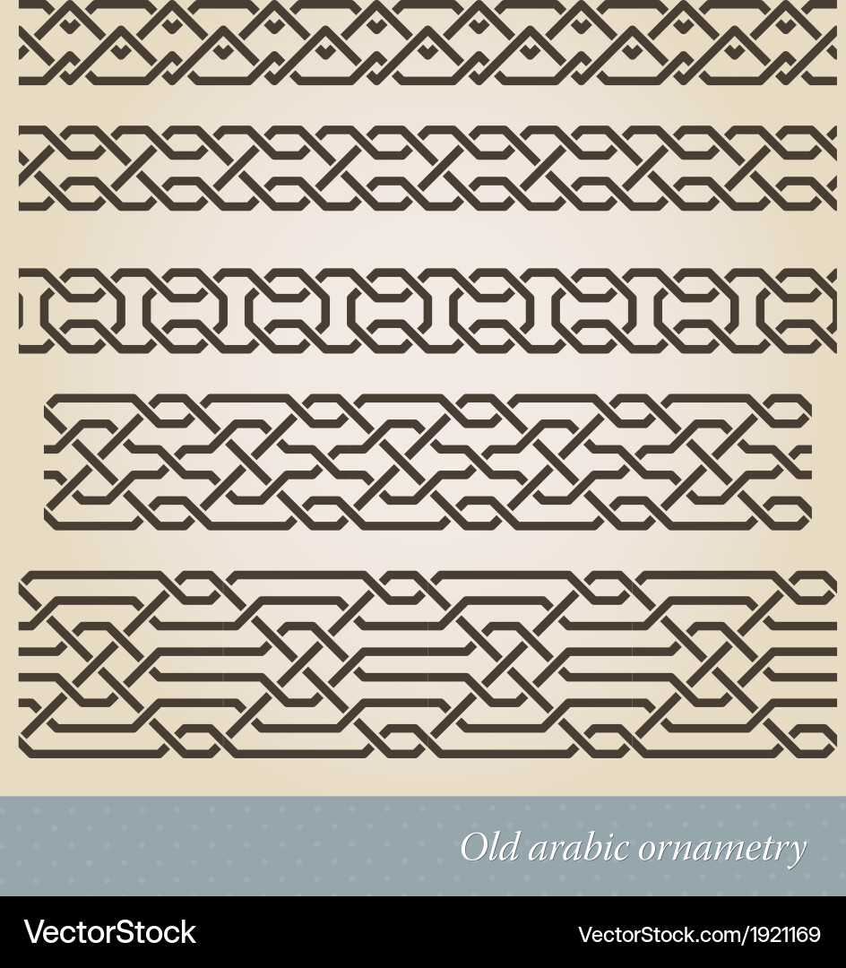 Seamless islamic border Royalty Free Vector Image