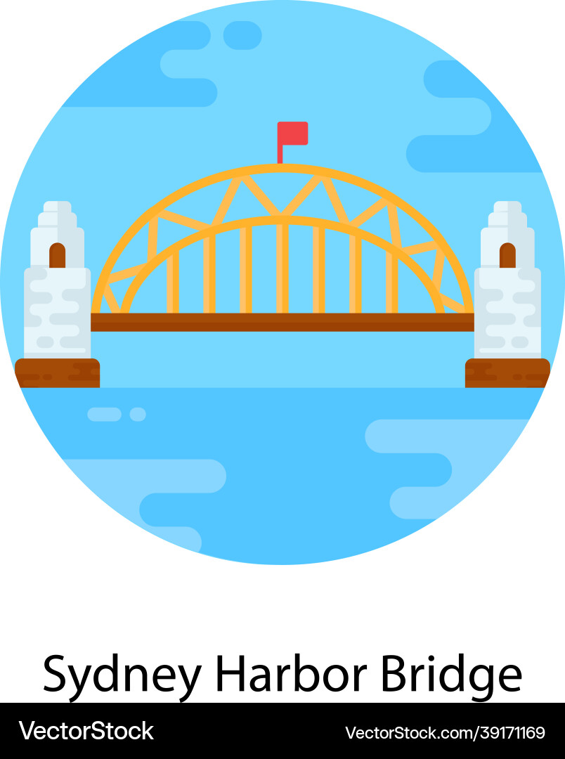 Sydney harbor bridge Royalty Free Vector Image