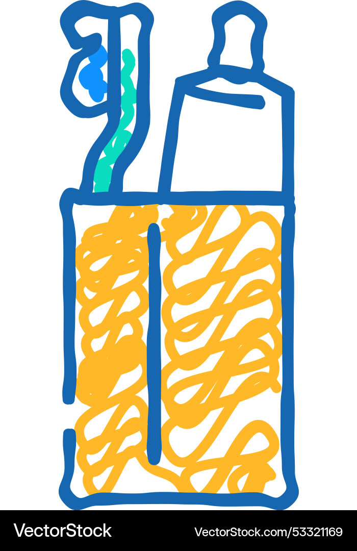 Toothbrush holder icon doodle Royalty Free Vector Image