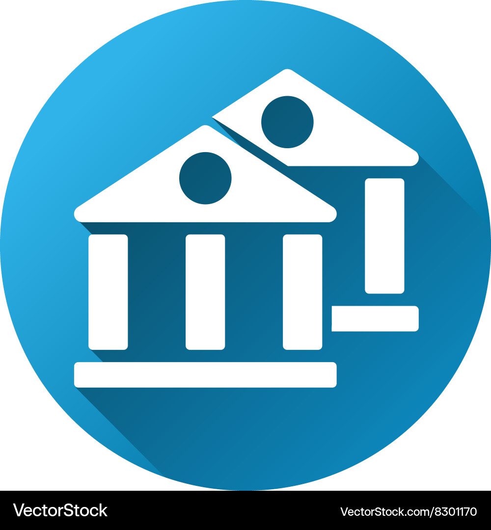 Banks gradient round icon Royalty Free Vector Image
