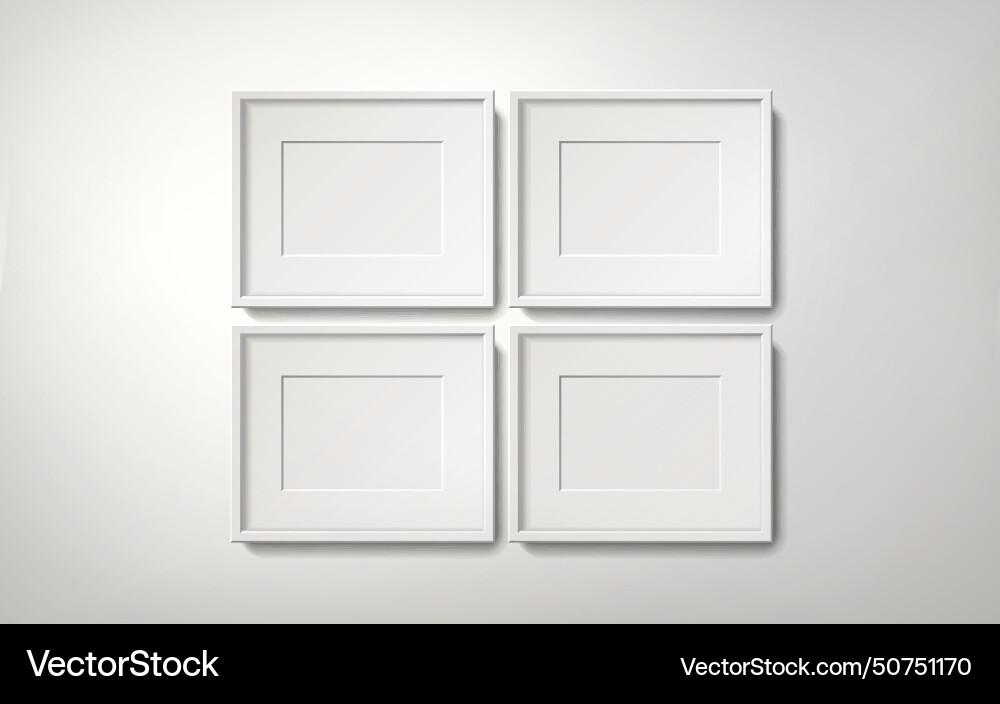 Blank white frames Royalty Free Vector Image - VectorStock