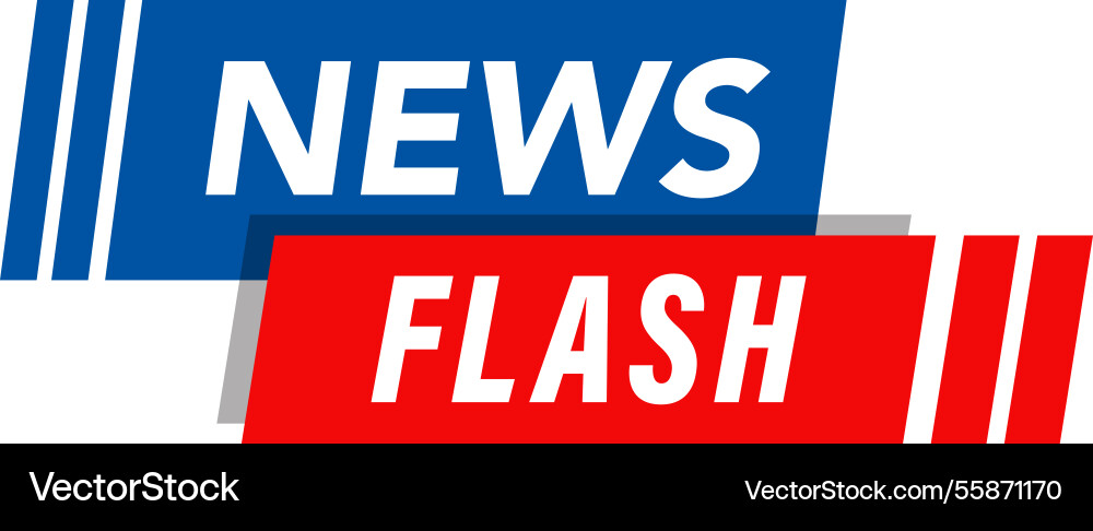 Bold featuring a news flash banner with striking Vector Image