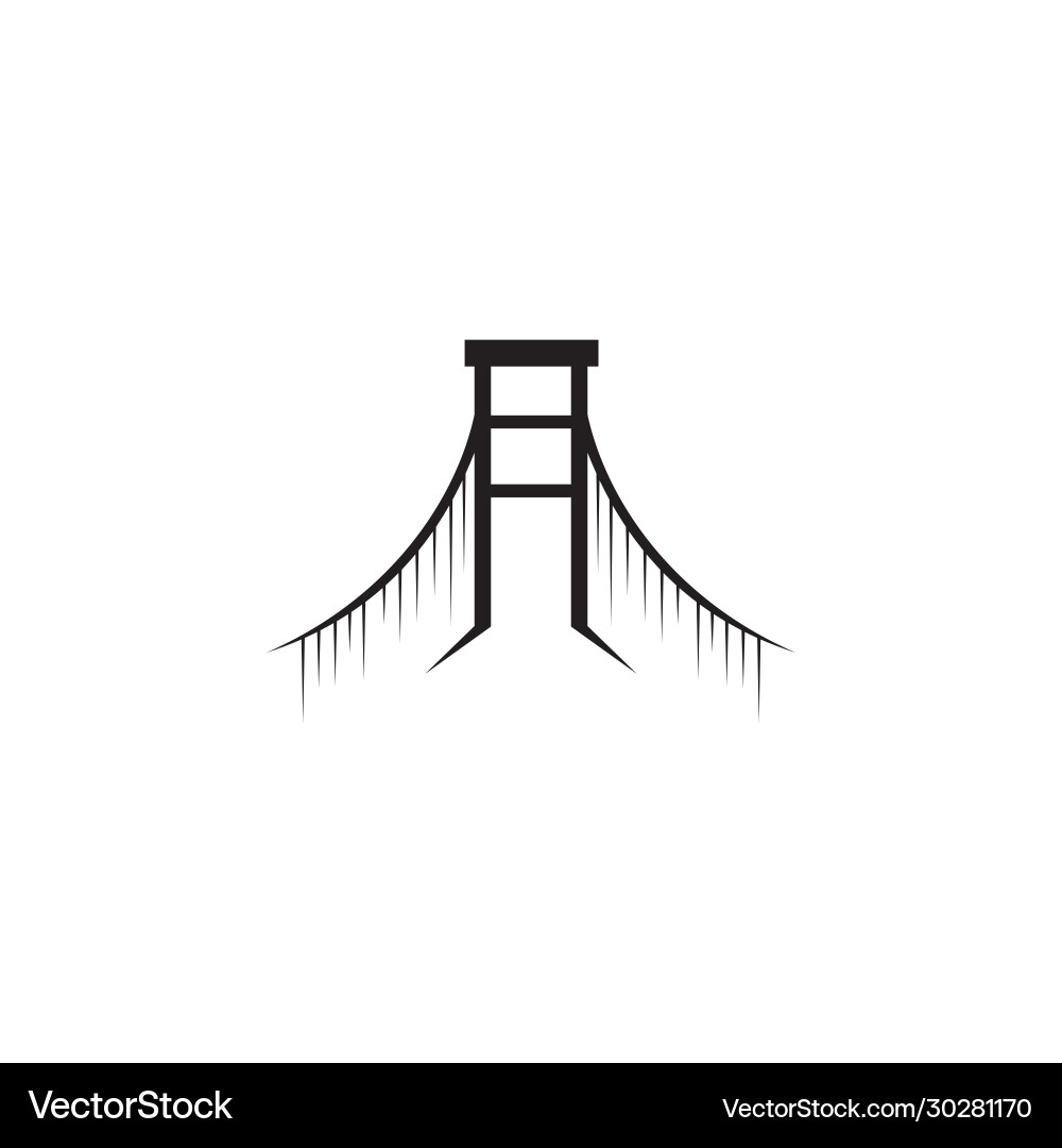 Bridge icon logo design inspiration template Vector Image