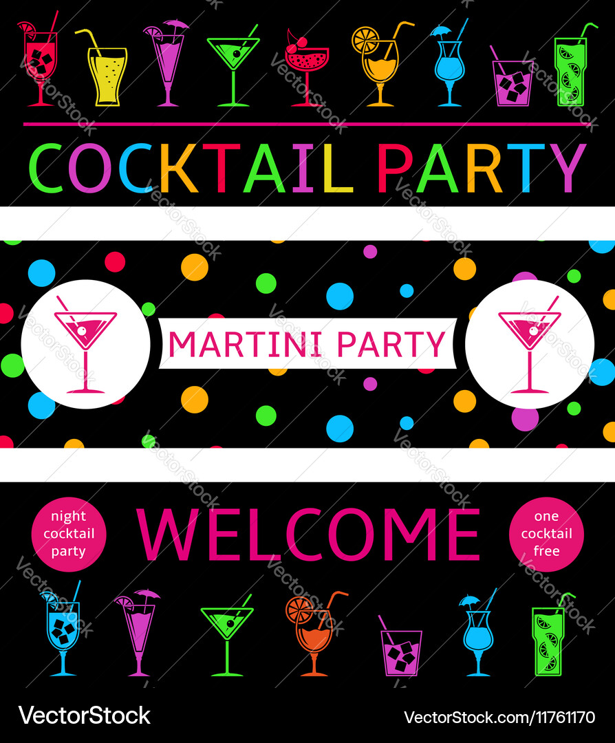 Cocktail party banners Royalty Free Vector Image