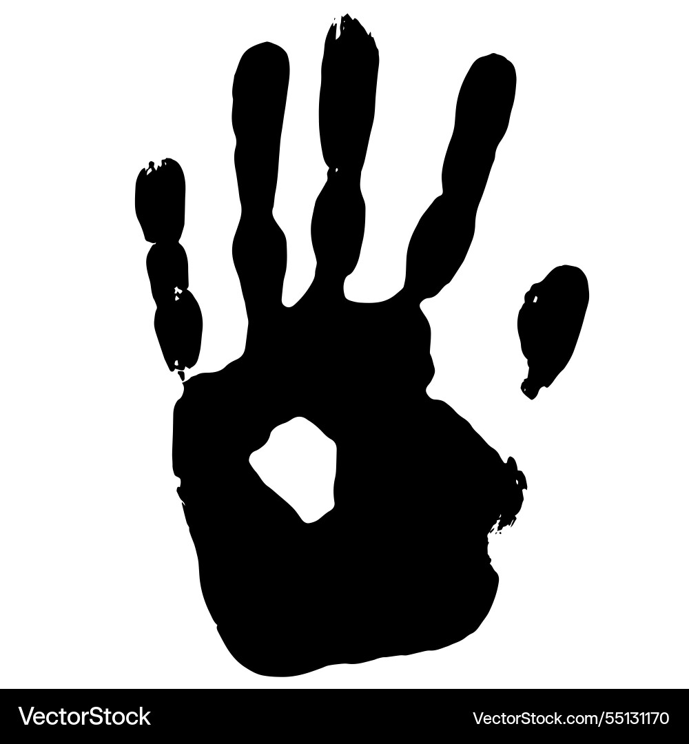 Concept or conceptual cute paint human hand Vector Image