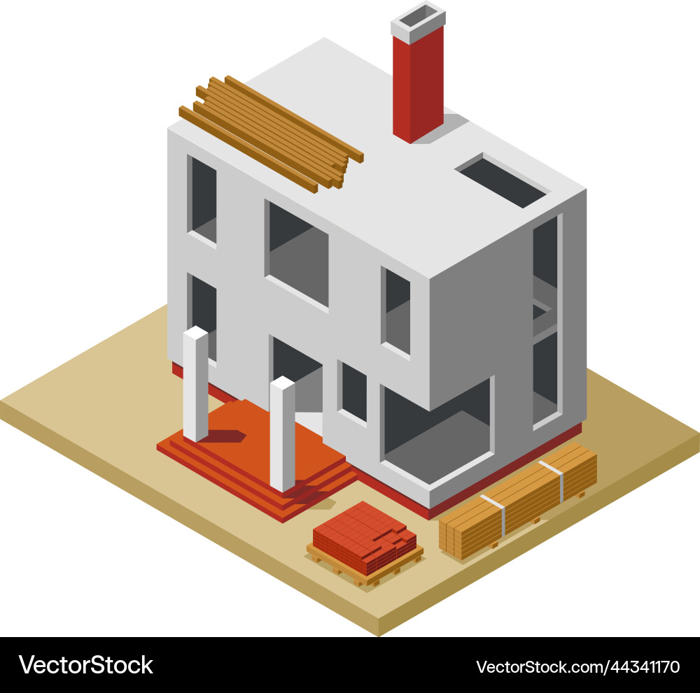 House construction icon Royalty Free Vector Image