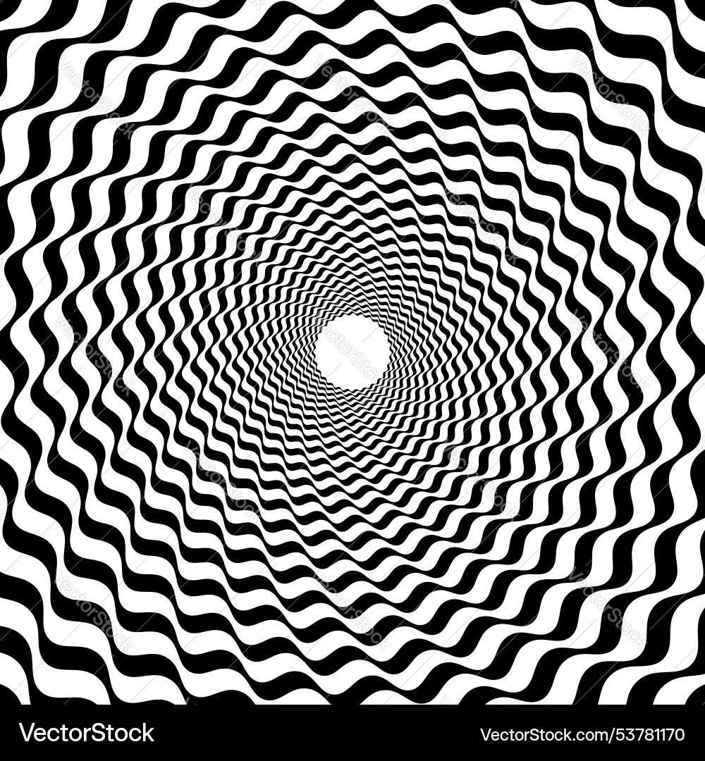 Hypnotic Swirl Vortex Pattern Royalty Free Vector Image