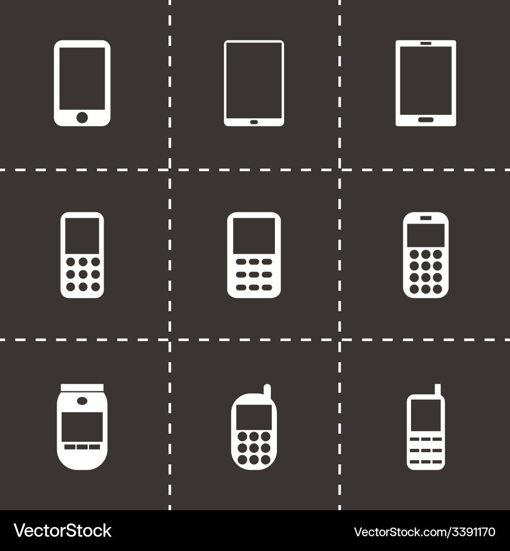 Handy Icon Set Lizenzfreies Vektorbild - VectorStock